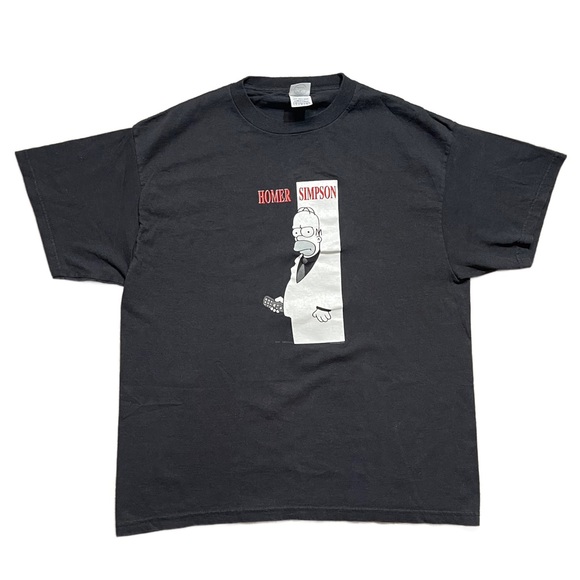 Vintage | Shirts | Vintage Y2k Simpsons Scarface T Shirt Black | Poshmark